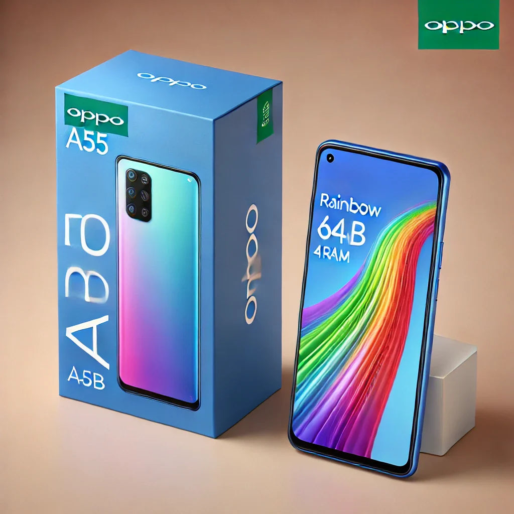Oppo A55 64GB 4GB RAM Rainbow Blue A2 Smartphone